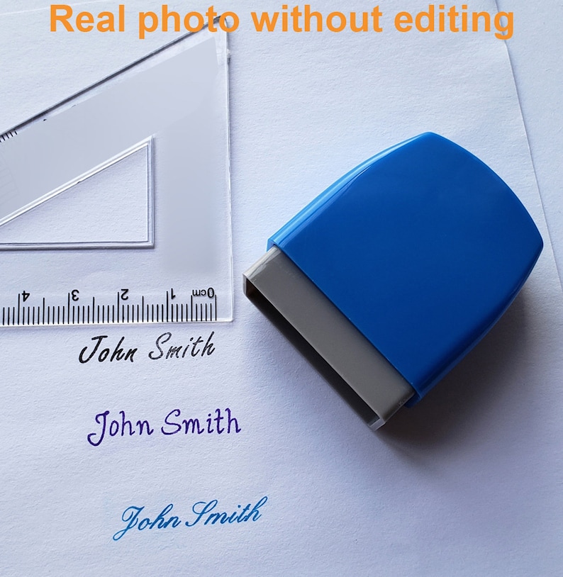 Personalize Name Signature Stamp Self Inking. Refillable. - Etsy Australia