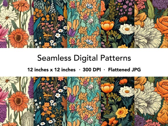 Vintage Floral Designs Patterns