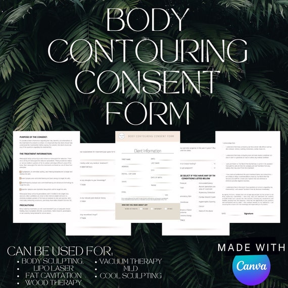 Editable Body Contouring Consent Forms Bundle Body Sculpting - Etsy