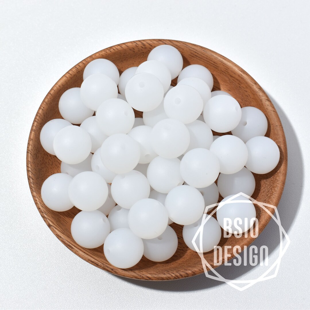 Translucent White Silicone Beads,silicone Pearl,bulk Round Silicone ...