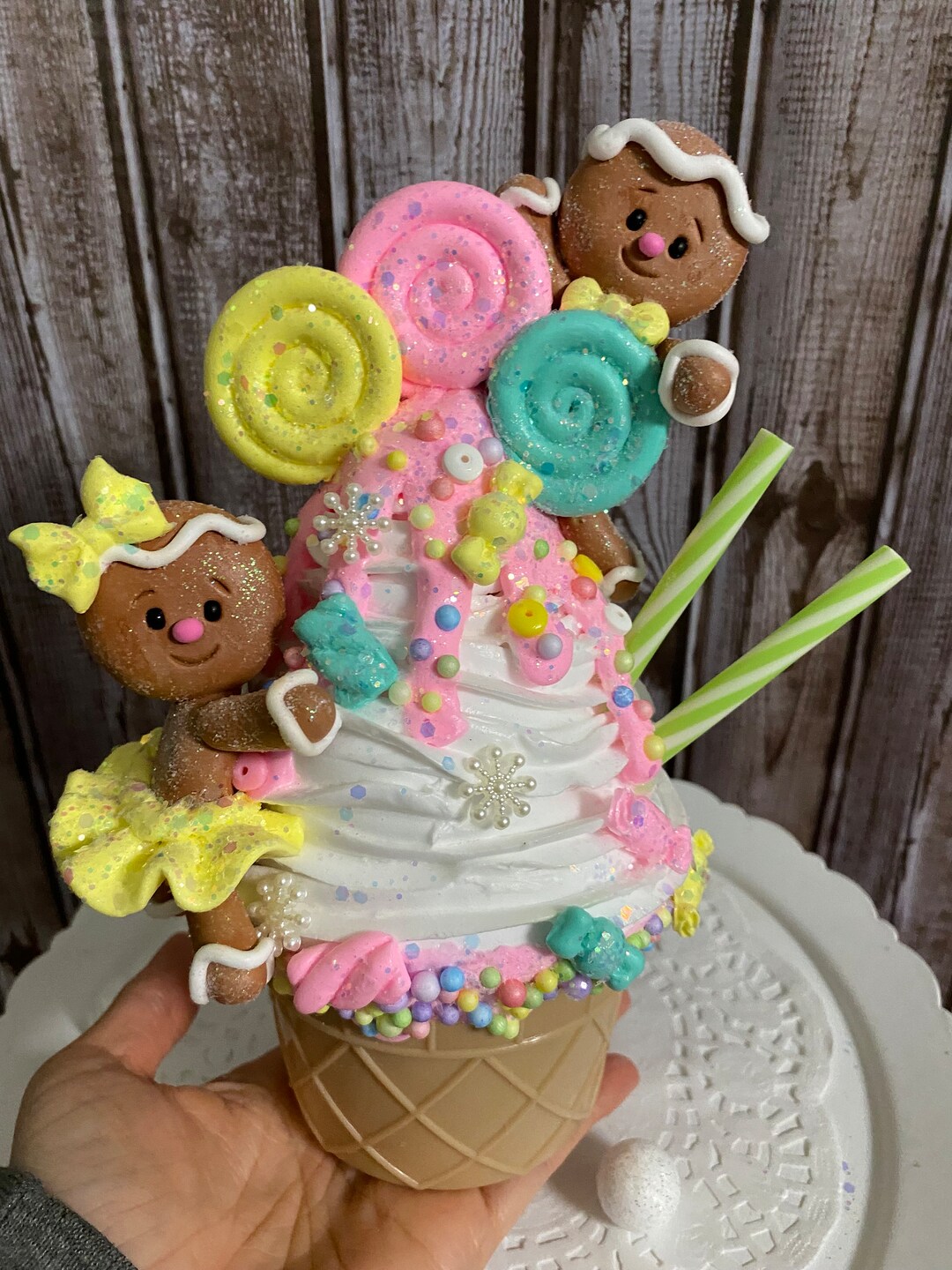 Candyland Shake, Candy Land Ice Cream, Candy Land Decor, Christmas Fake ...