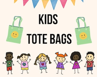 Childs Handmade Tote Bags, Fun Kids Bags, Totes for Kids, Easter Bag ...