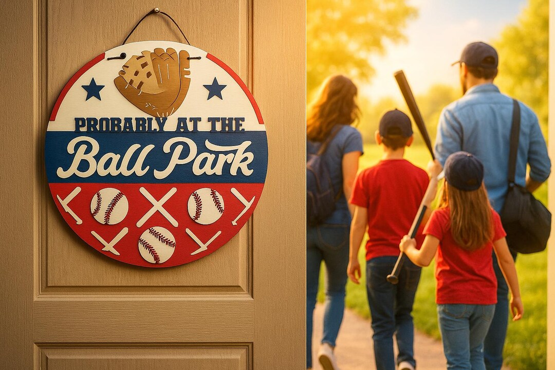 Baseball Probably at the Ballpark Door Sign Home Decor Wall Sign - Etsy