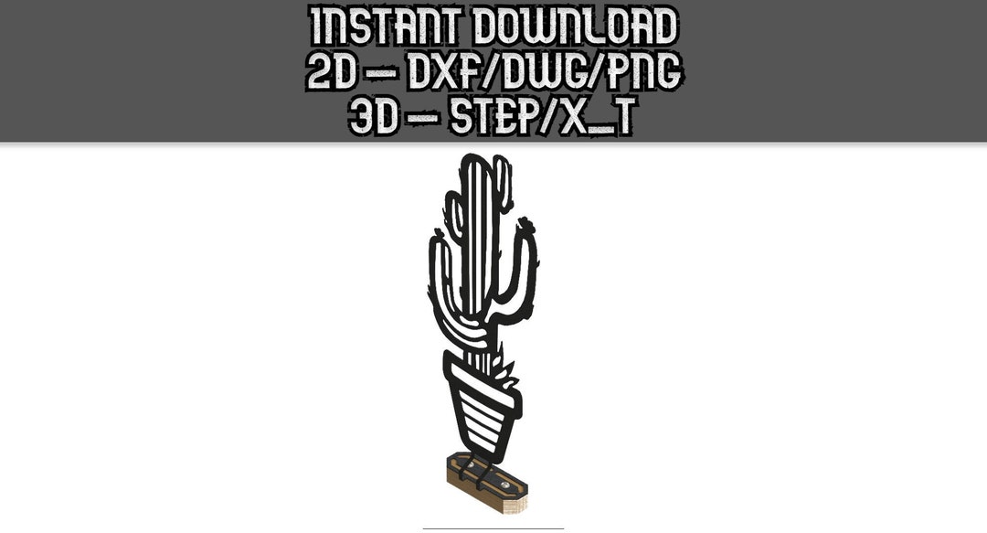 Table Top Cactus – DXF Laser Cut File for Metal or Wood Decor - Etsy