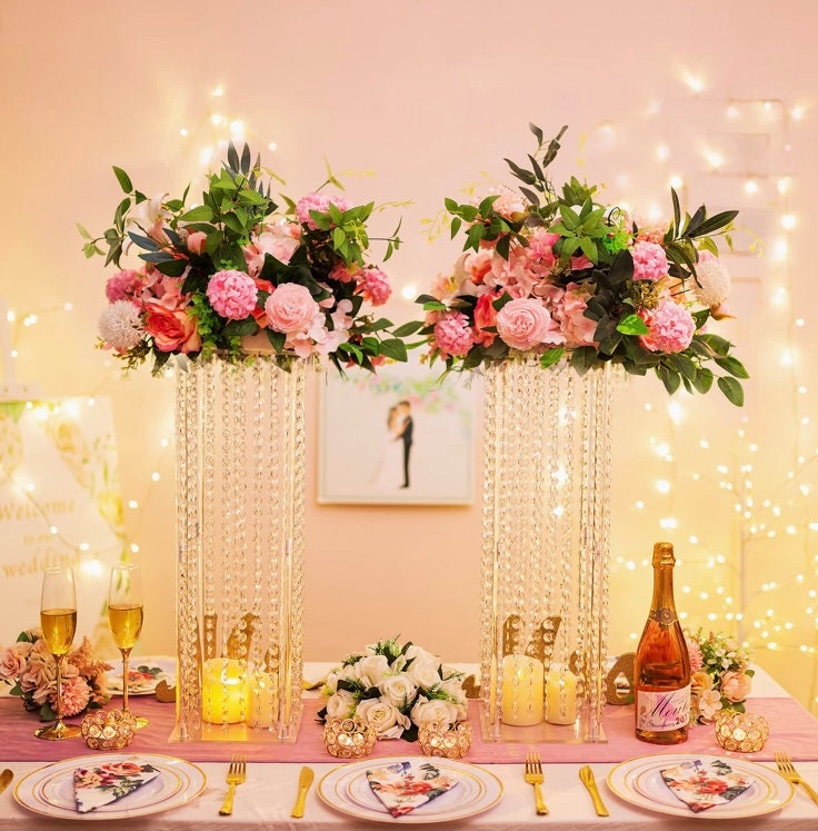 Set of 10 wedding Centerpiece Acrylic Centerpiece - Etsy