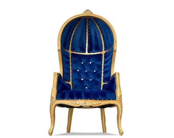 Blue and Gold Throne Chair - Etsy