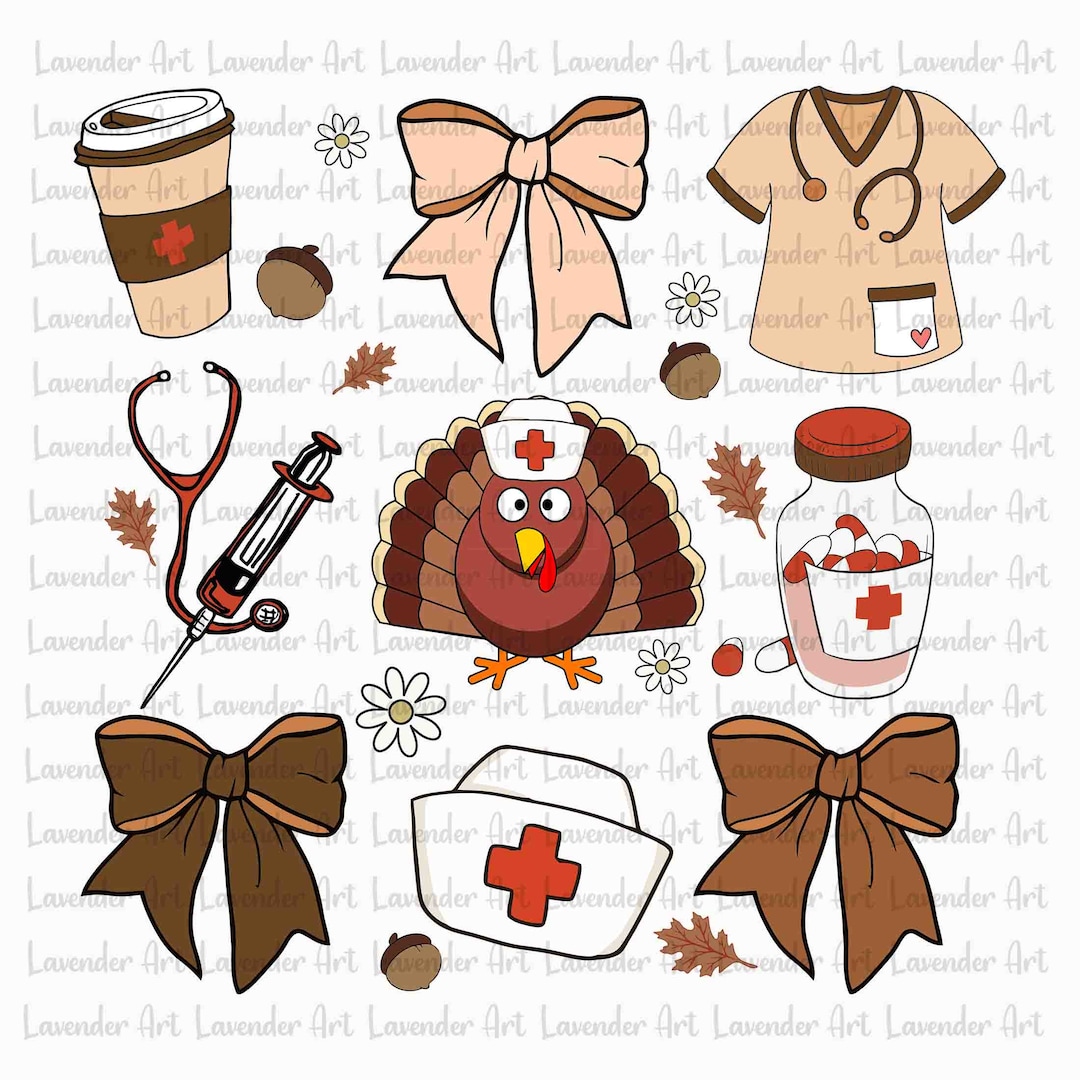 Nurse Thanksgiving PNG, Thanksgiving Coquette, Thankful Nurse Png, Fall ...