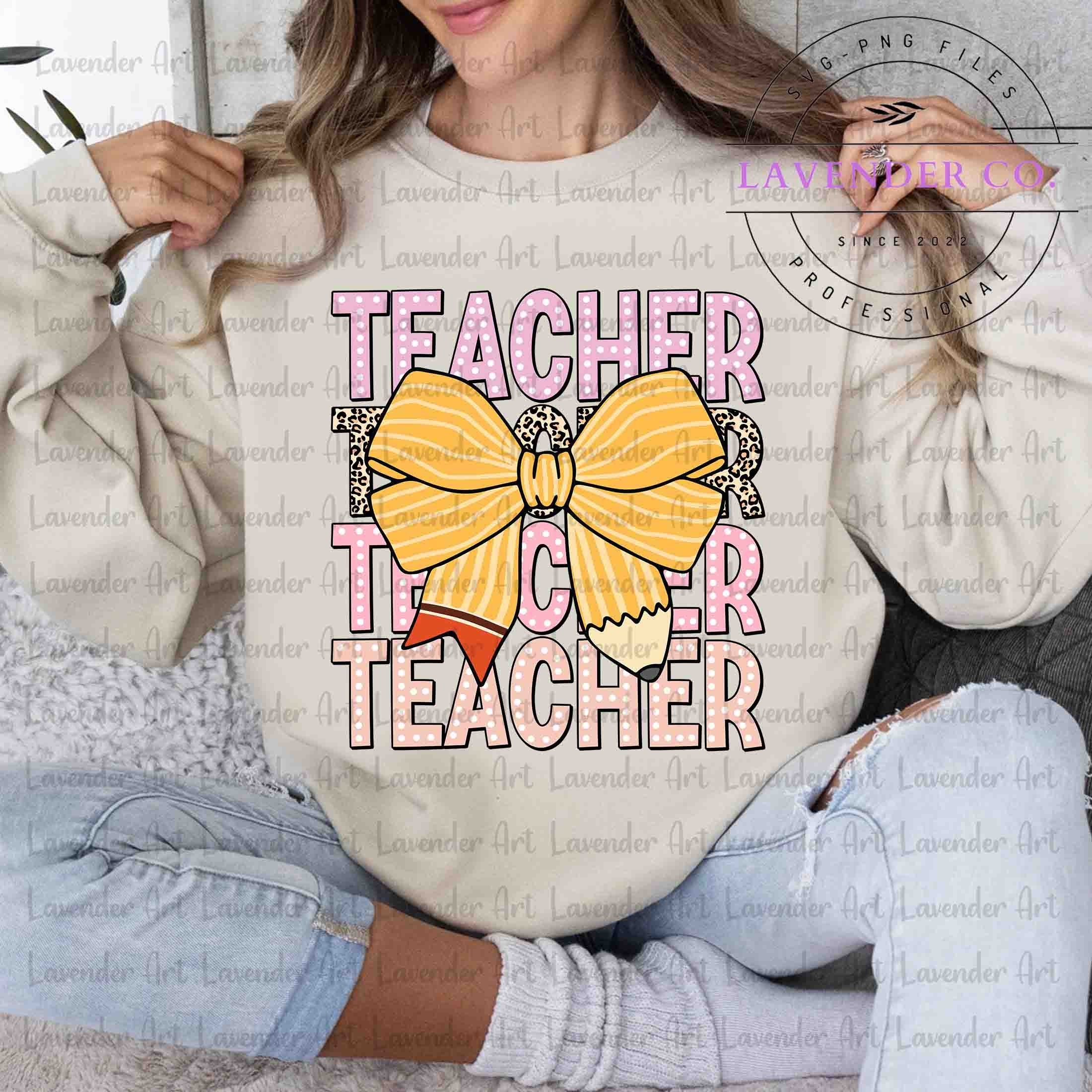 Coquette Teacher Png Teacher Pencil Coquette Bow Teacher T Teach