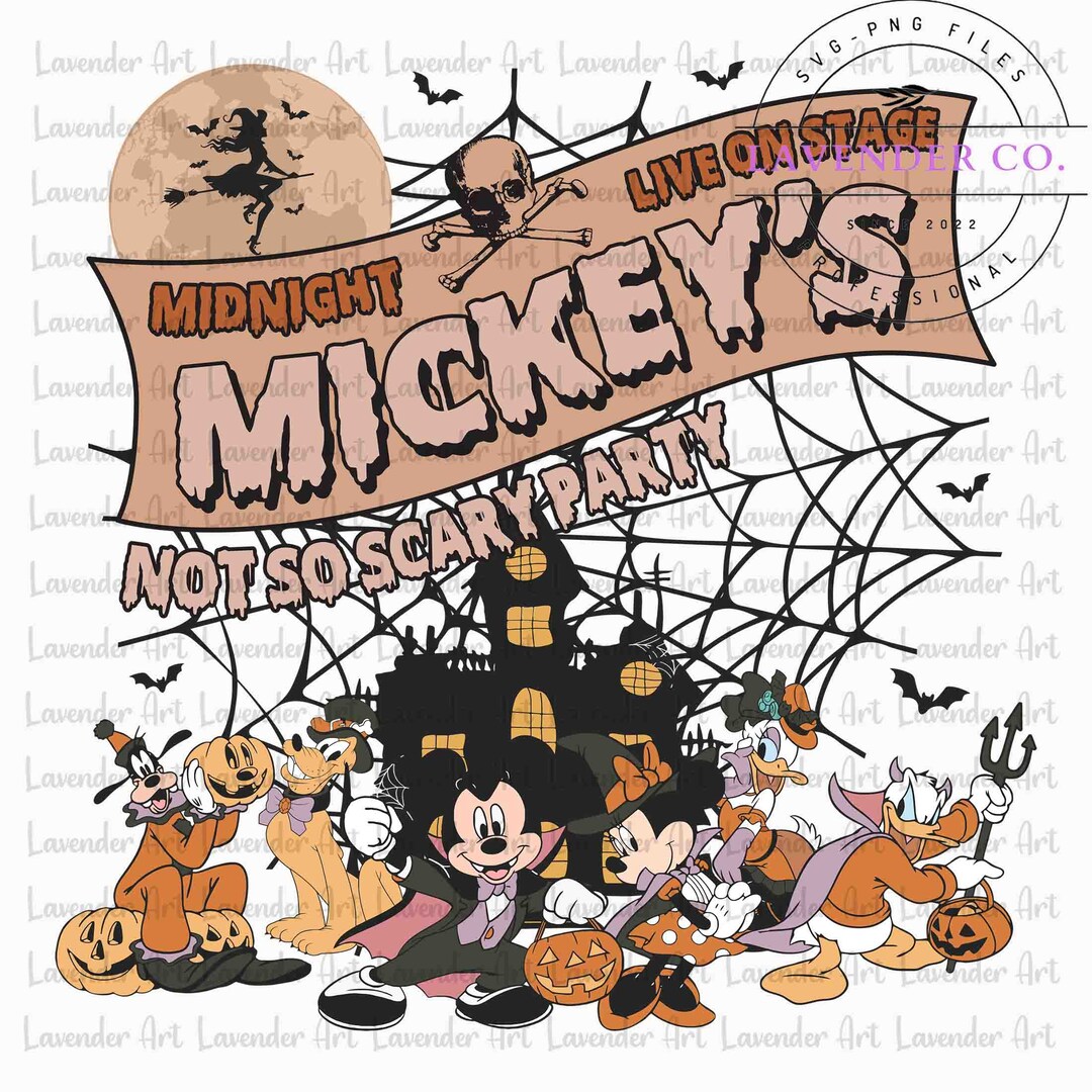Halloween Not so Scary PNG, Halloween Party Png, Mouse and Friends Png ...
