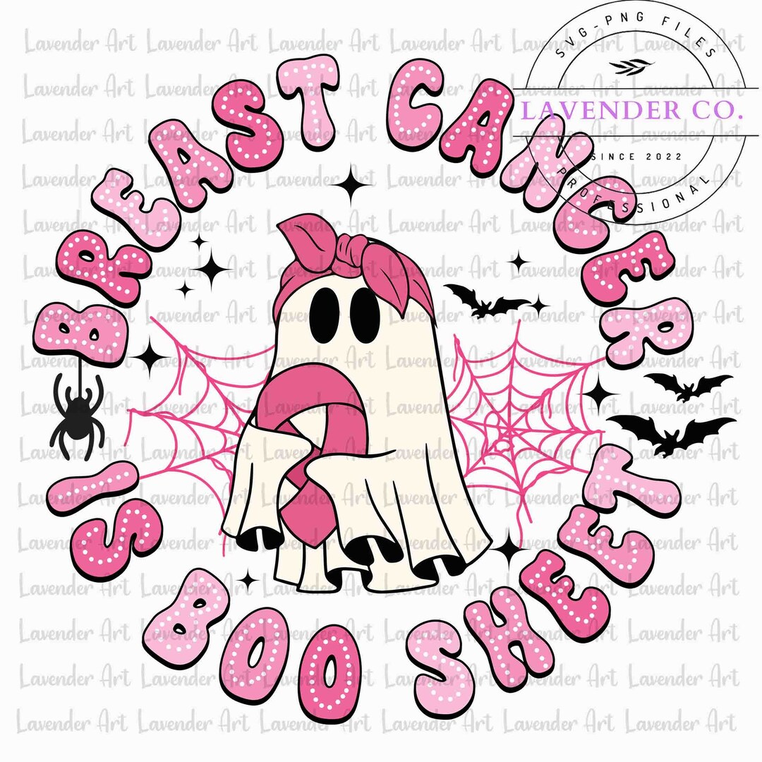 Breast Cancer is Boo Sheet PNG, Pink Ghost Png, Pink Ribbon Png, Breast ...
