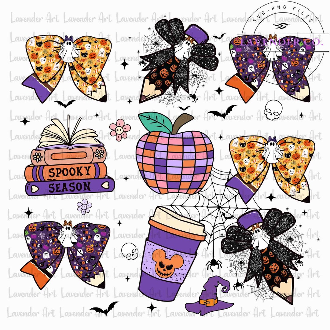 Spooky Coquette Halloween PNG, Mouse and Friend Png, Spooky Season Png ...