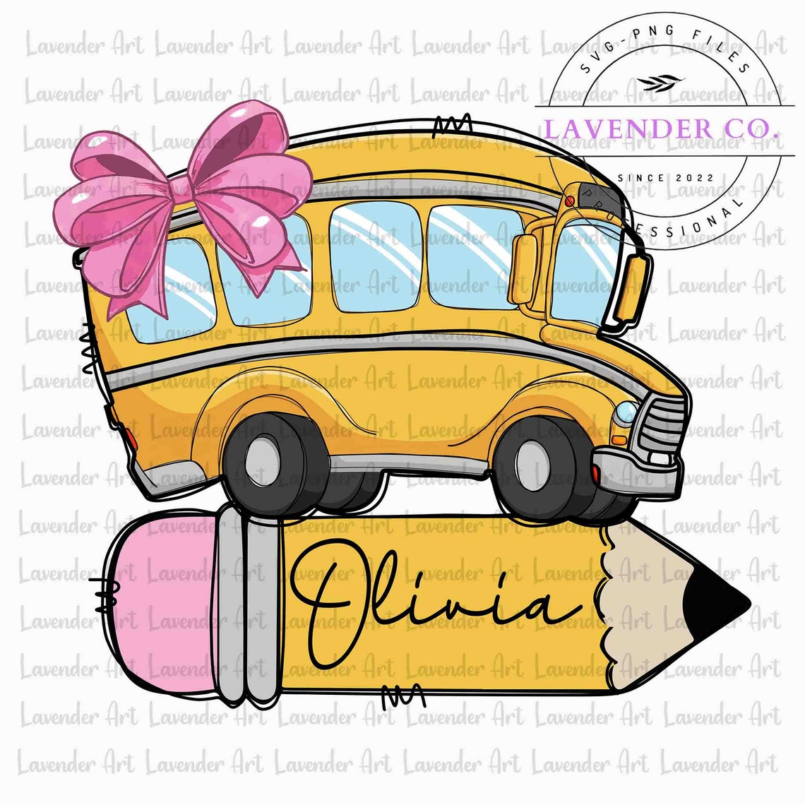 School Bus With Name Png, Back to School Png, Teacher Png, Custom ...