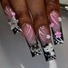 Y2K Black Kitty Frenchies Charms Press Ons Valentines Press on Nails ...