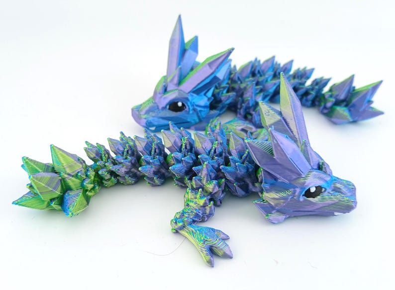 Articulated Crystal Dragon Cover Minder: Magnetic Fidget Buddy, Diamond ...