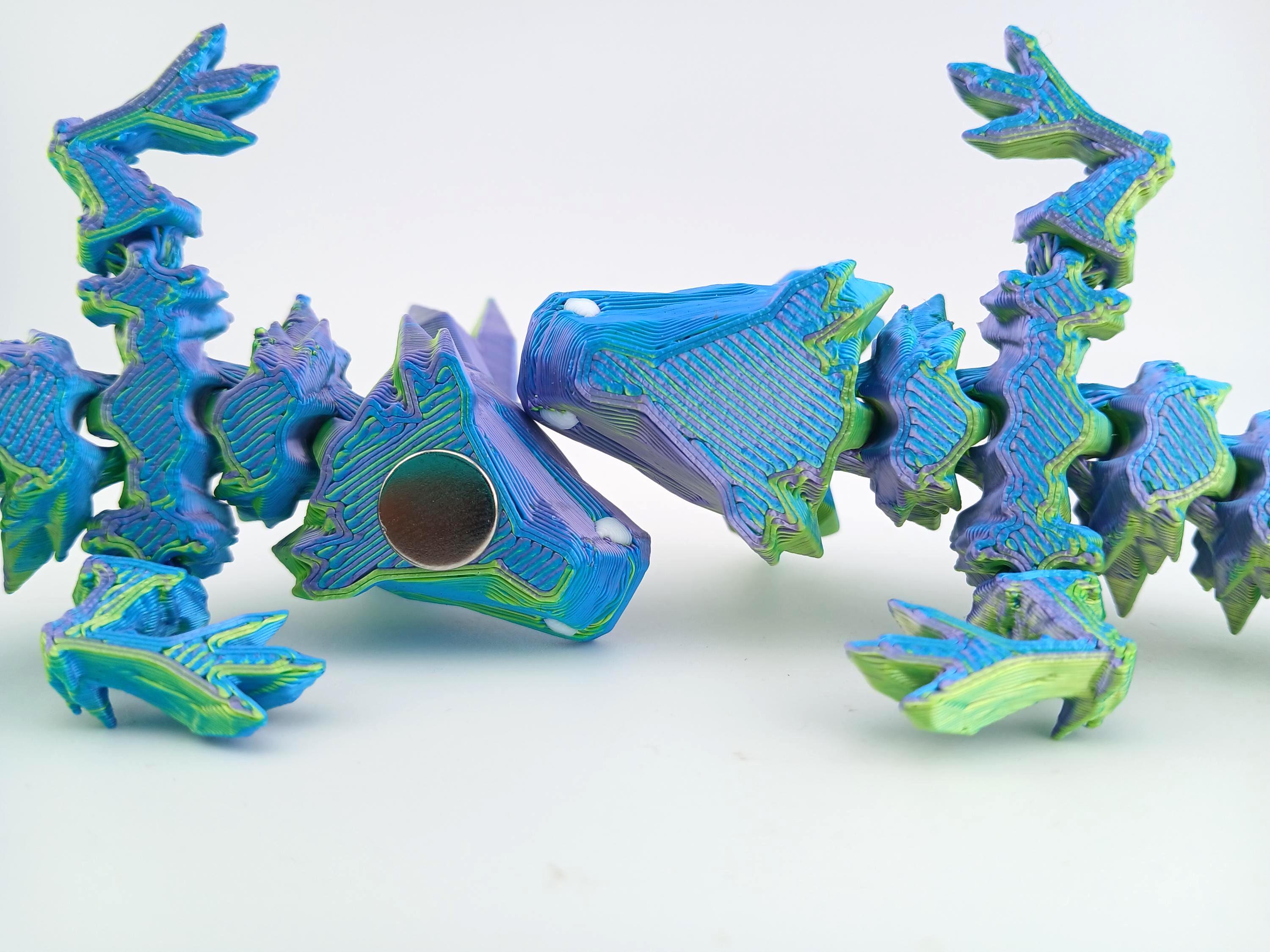 Articulated Crystal Dragon Cover Minder: Magnetic Fidget Buddy, Diamond ...