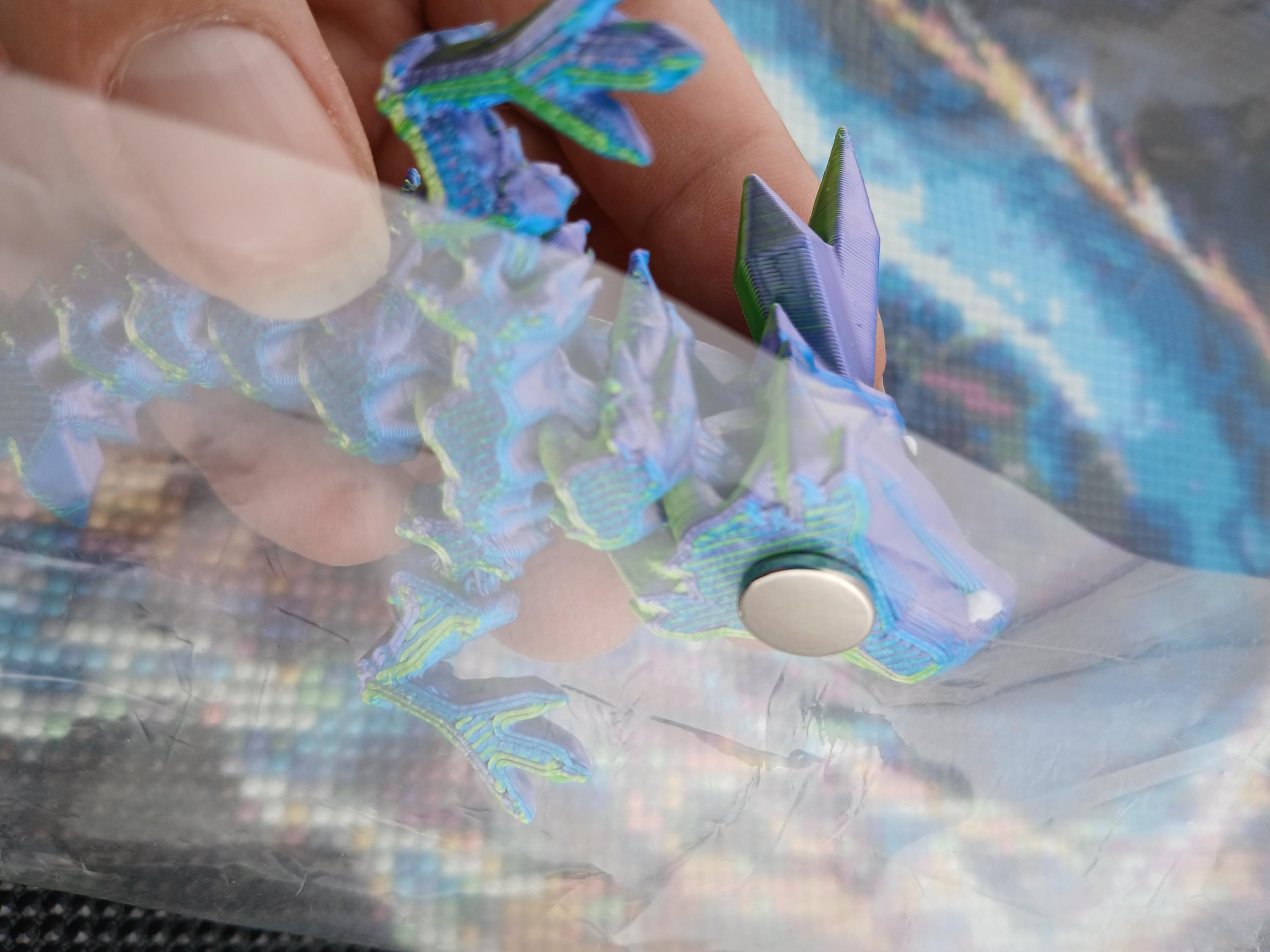 Articulated Crystal Dragon Cover Minder: Magnetic Fidget Buddy, Diamond ...