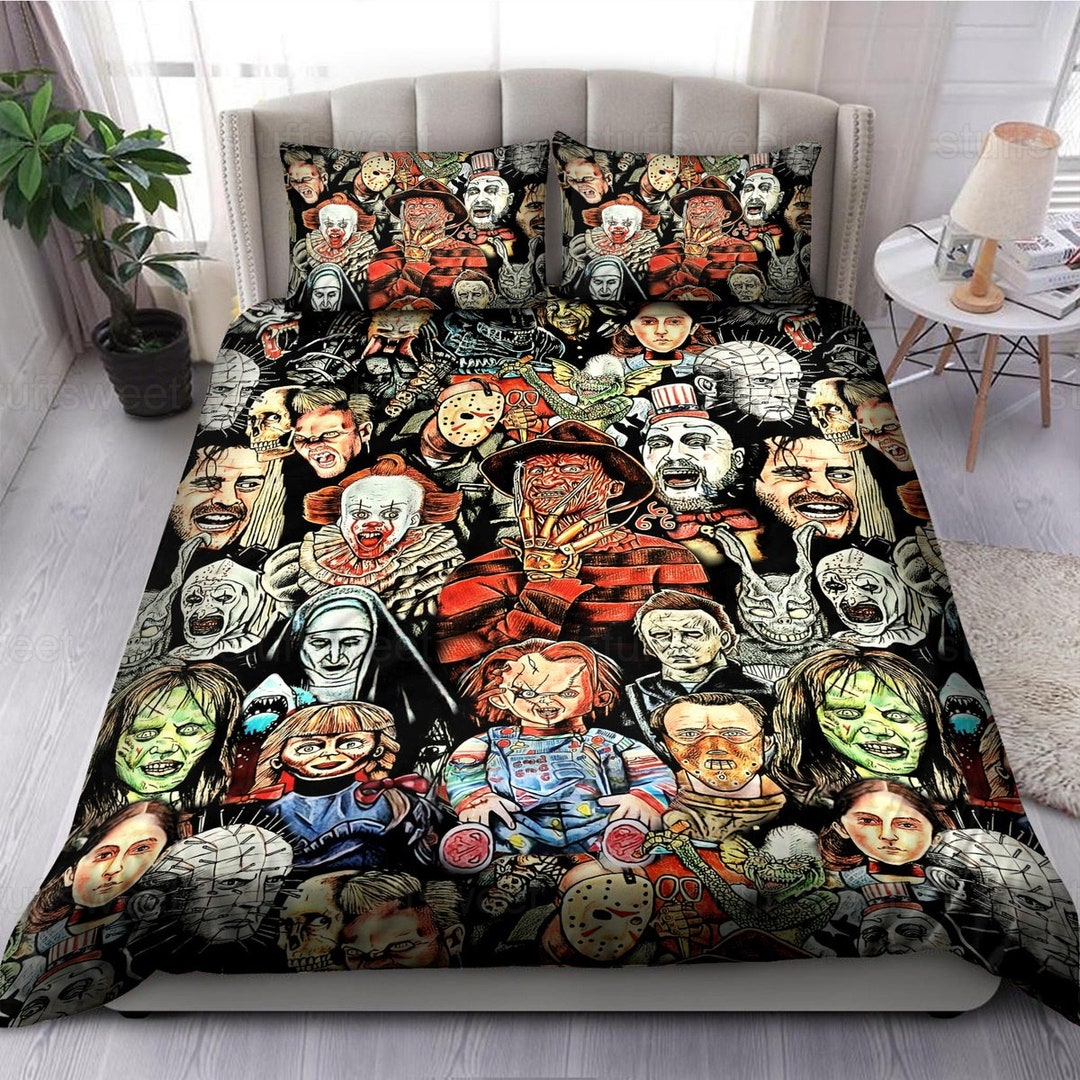Halloween Bedding Set Horror Character Bedding Set Horror - Etsy