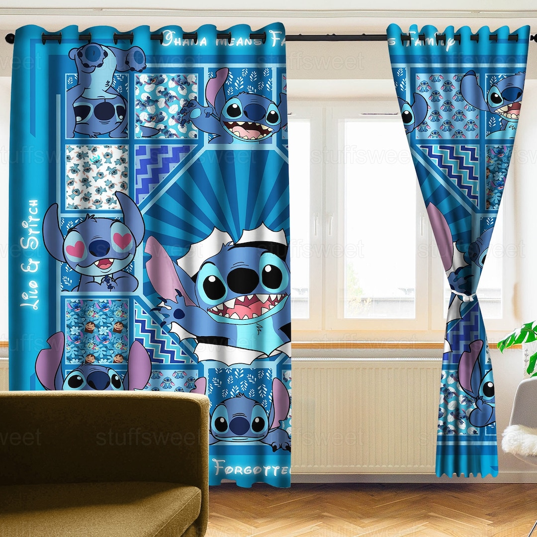 Stitch Window Curtains Stitch Door Curtains Living Room - Etsy UK