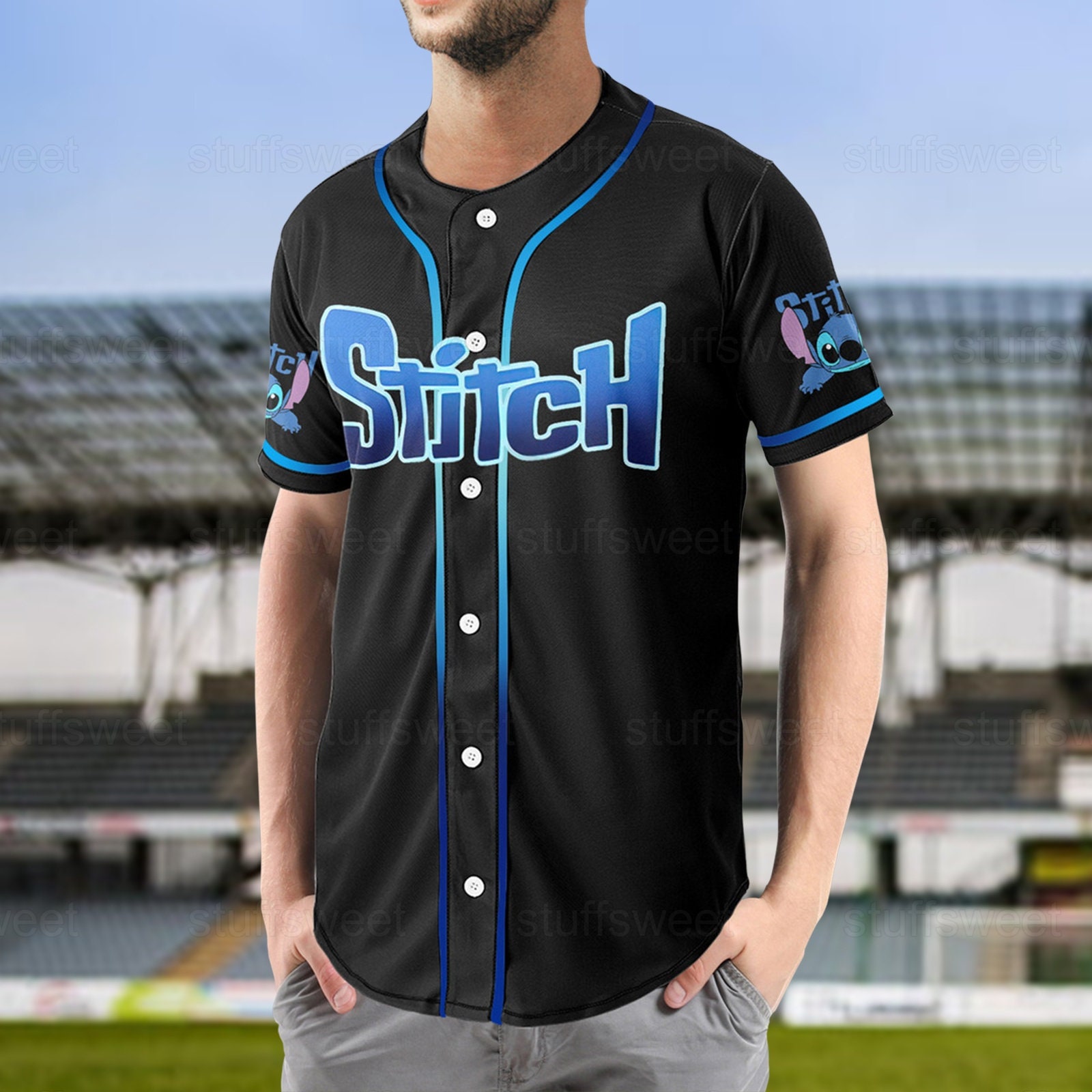 Stitch Disney Lilo And Stitch Baseball Jersey