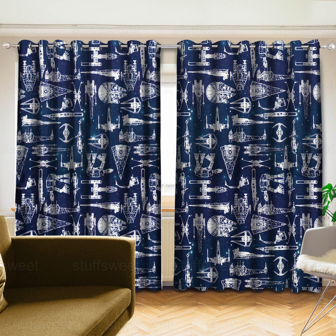 Star Wars Window Curtains Star Wars Door Curtains Living - Etsy