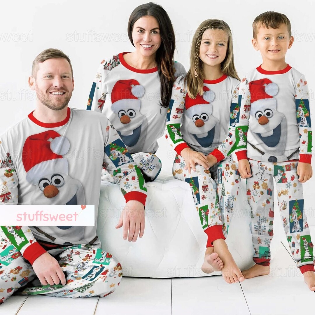 Christmas Olaf Family Pajamas Set Olaf Pajamas Set Disney - Etsy