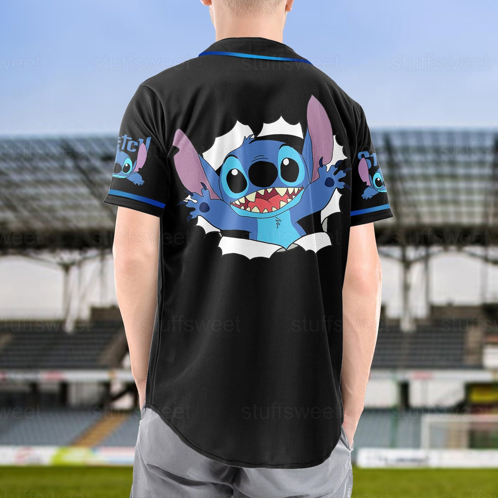 Stitch Disney Lilo And Stitch Baseball Jersey
