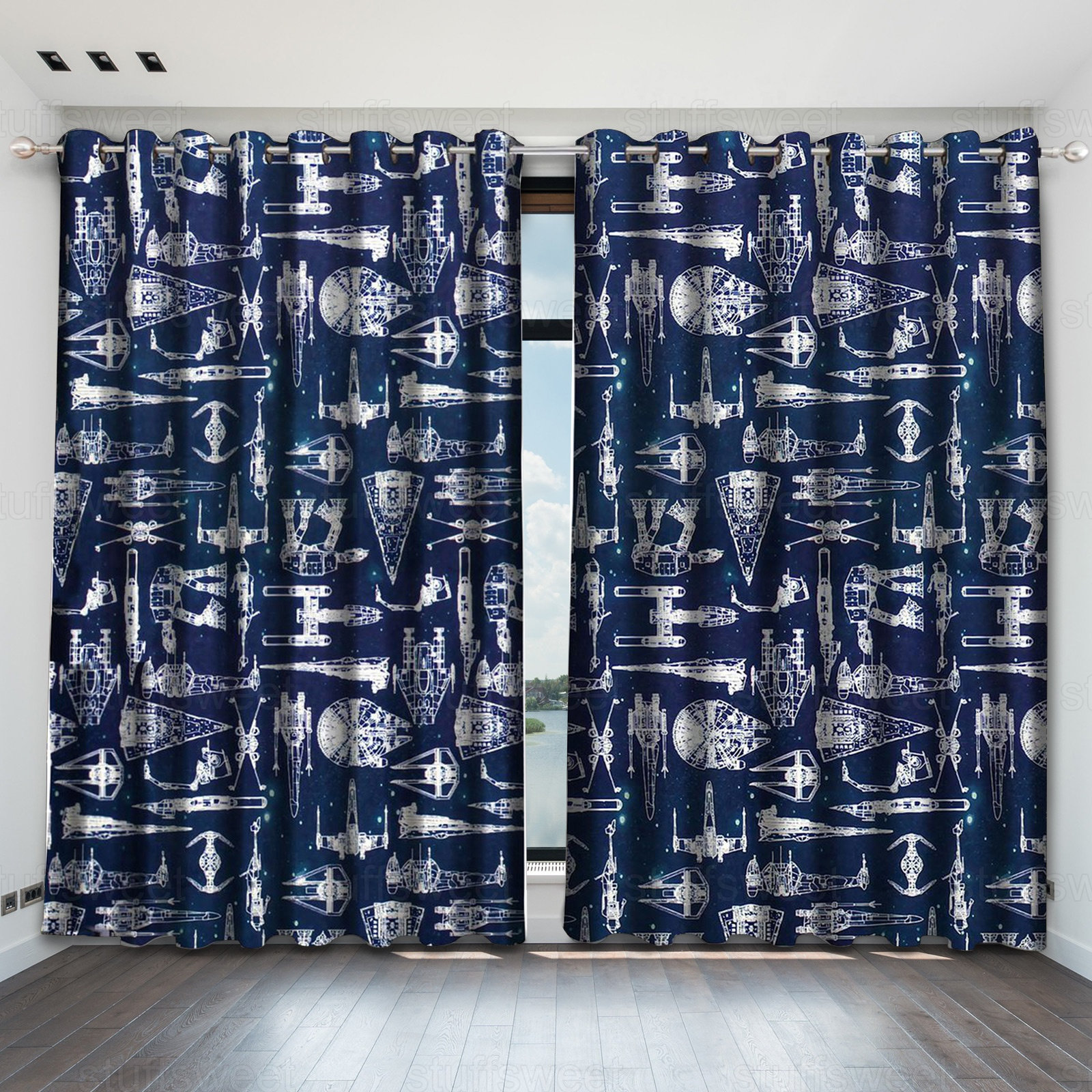 Star Wars Window Curtains Star Wars Door Curtains Living - Etsy