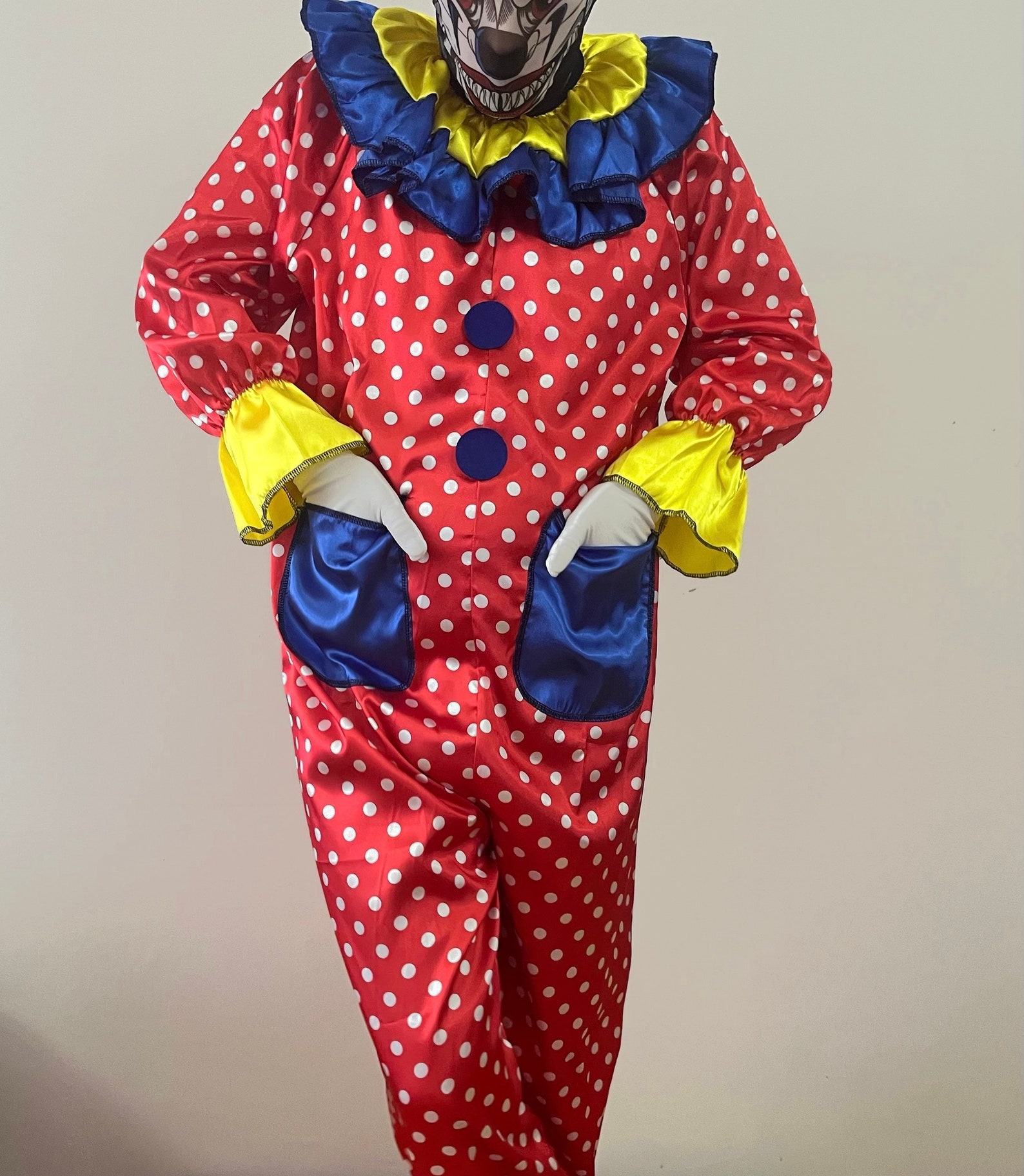 Polka Dot Clown Costume Adult - Etsy