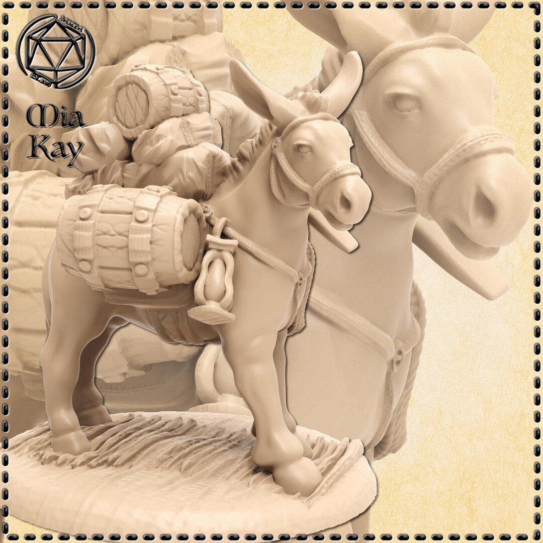 Pack Mule Dungeons and Dragons Characters Tabletop Minis Unpainted ...