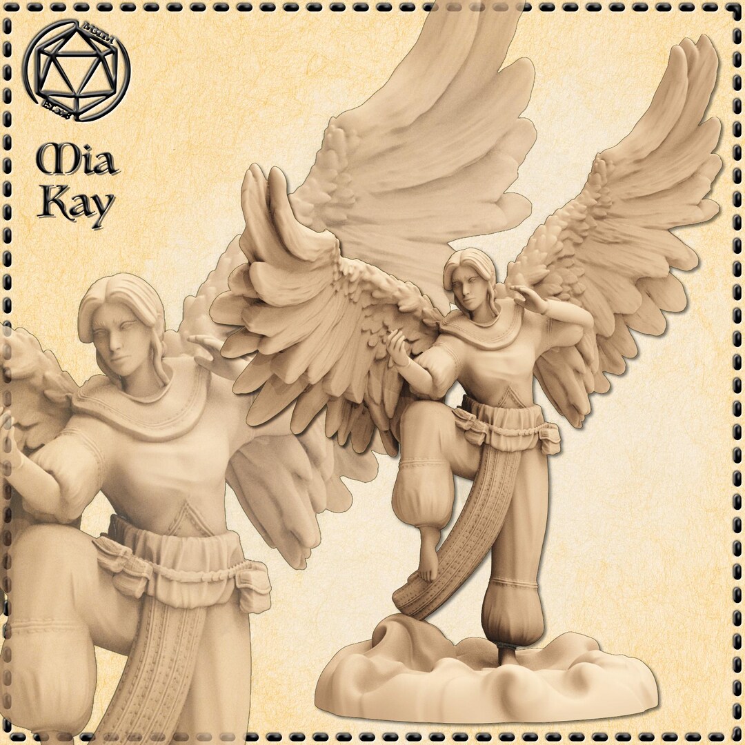Angelic Female Monk | Dungeons and Dragons Characters | Tabletop Minis ...