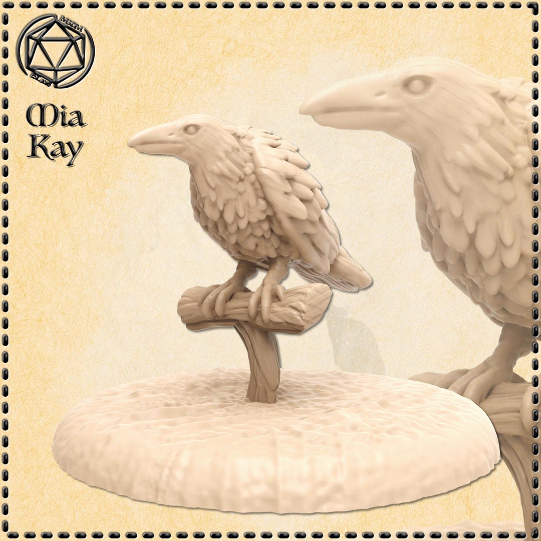 Raven Dungeons and Dragons Characters Tabletop Minis Unpainted ...