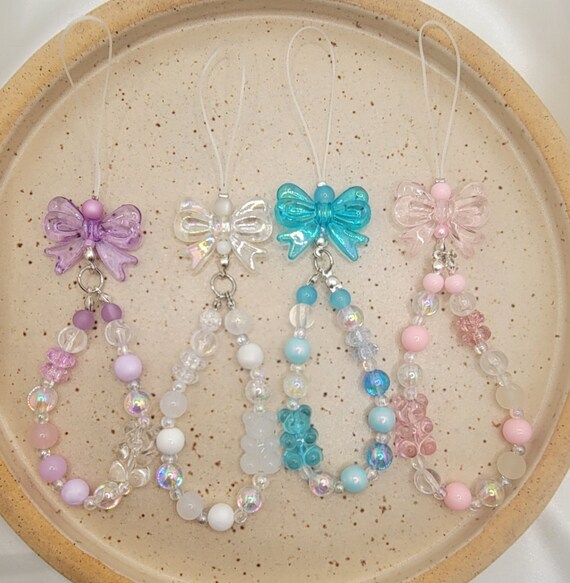 Cute Ribbon Haribo Gummy Bear Phone Charm/keychain/kpop - Etsy