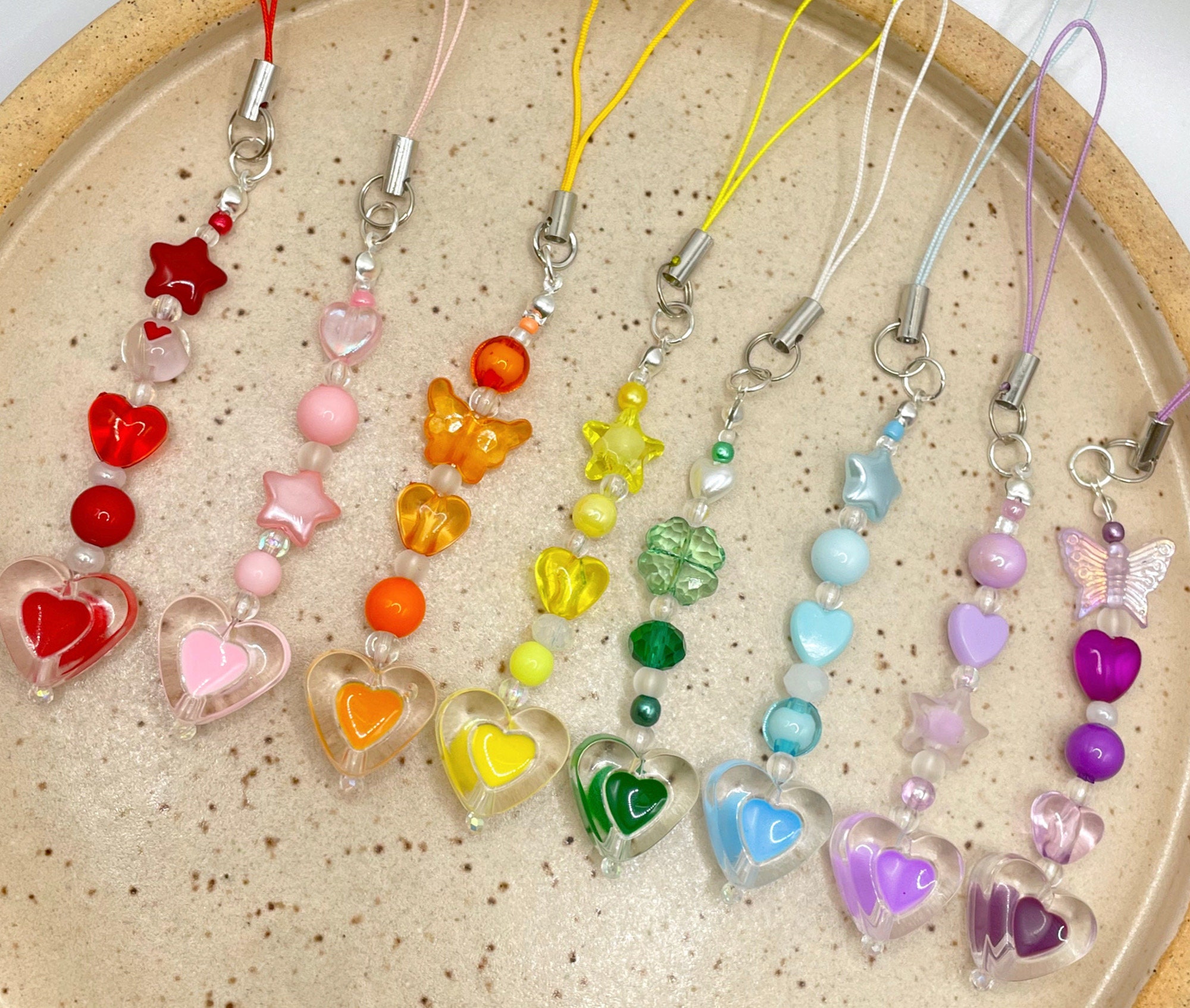 Cute Heart Phone Charms Multiple Colors Cute Kpop Phone - Etsy