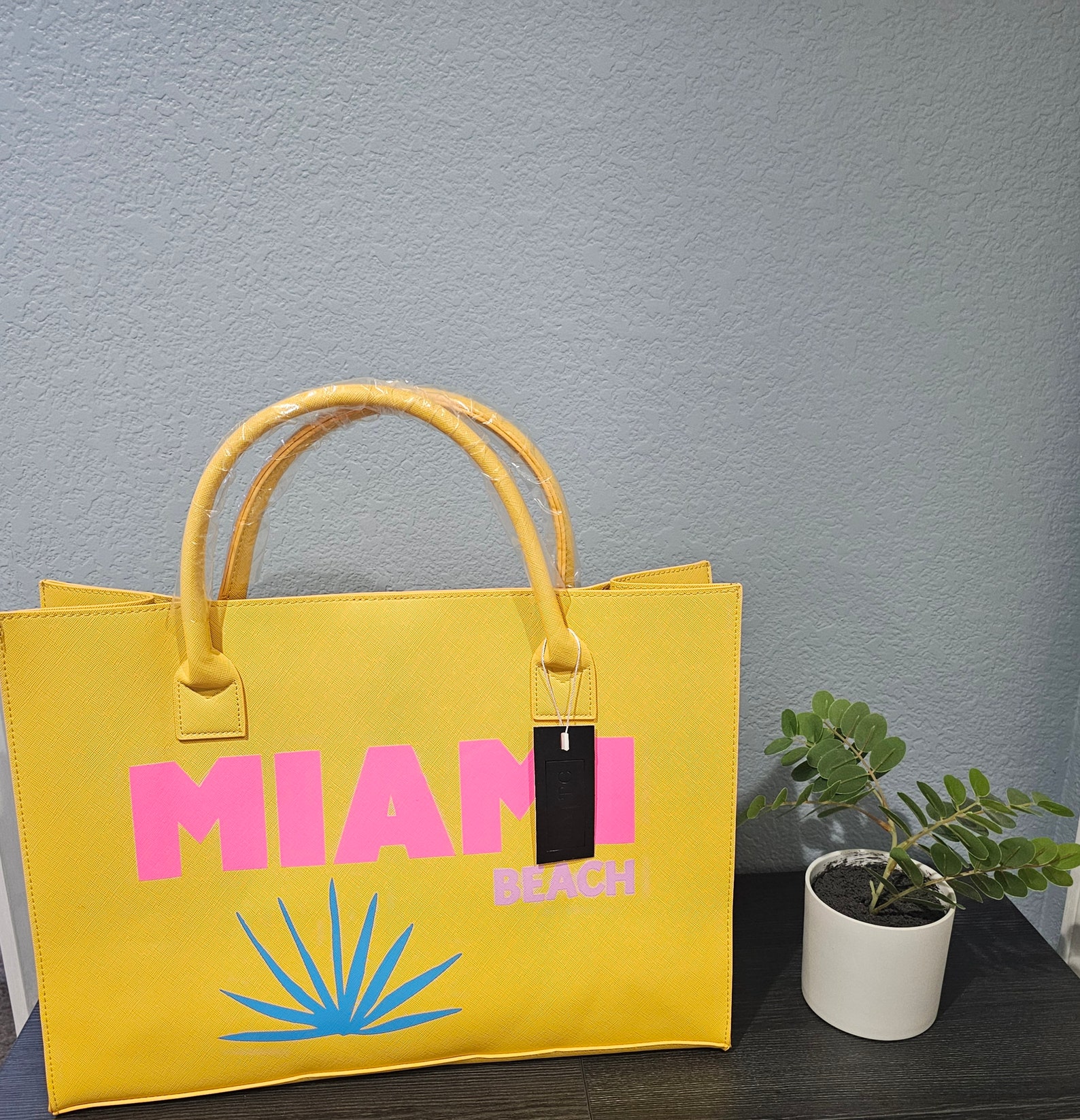 Stylish Vegan Leather Tote MIAMI - Etsy