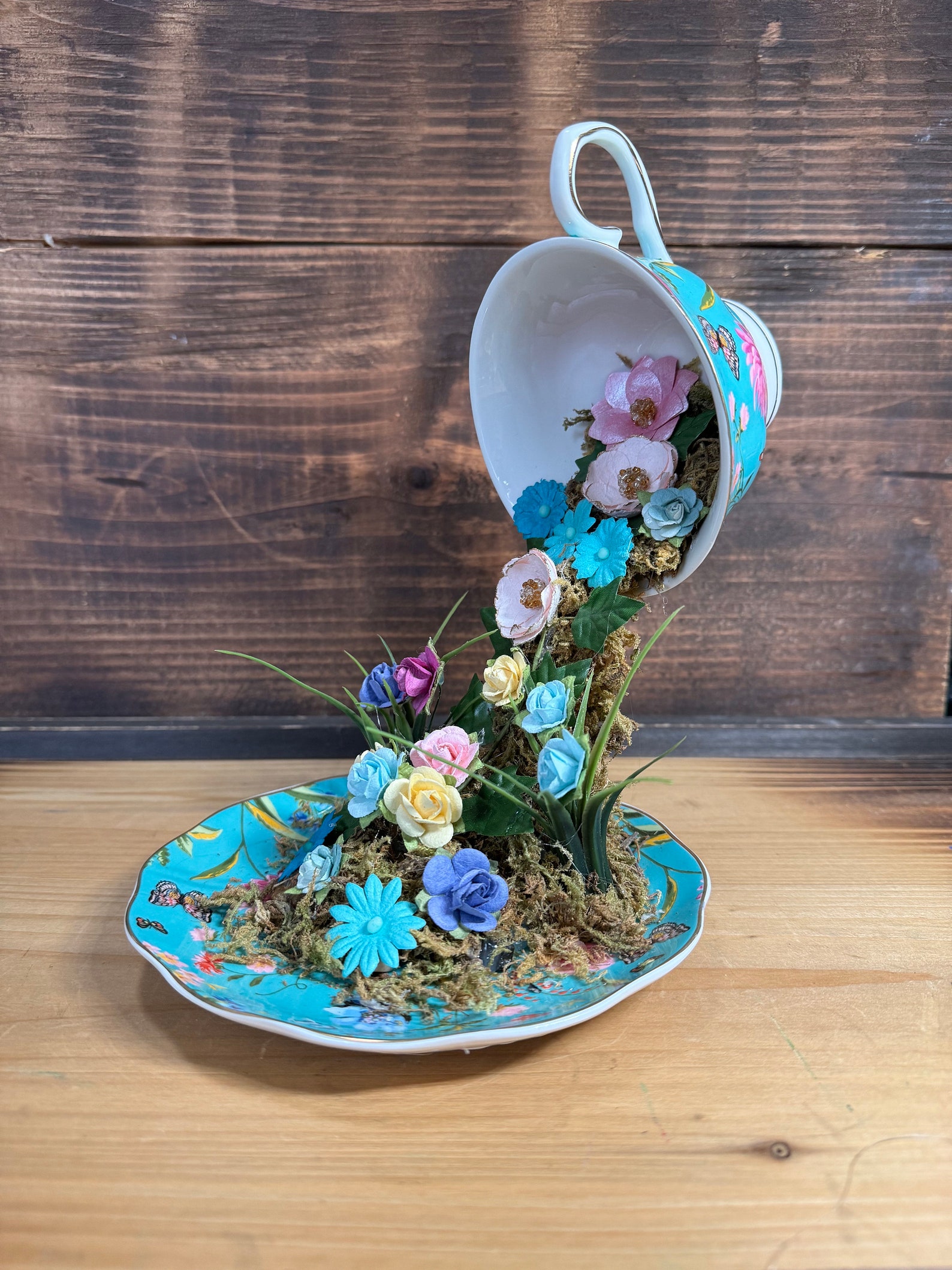 Teacup Floral Display, Floating Teacup, Floating Teacup Floral Display ...