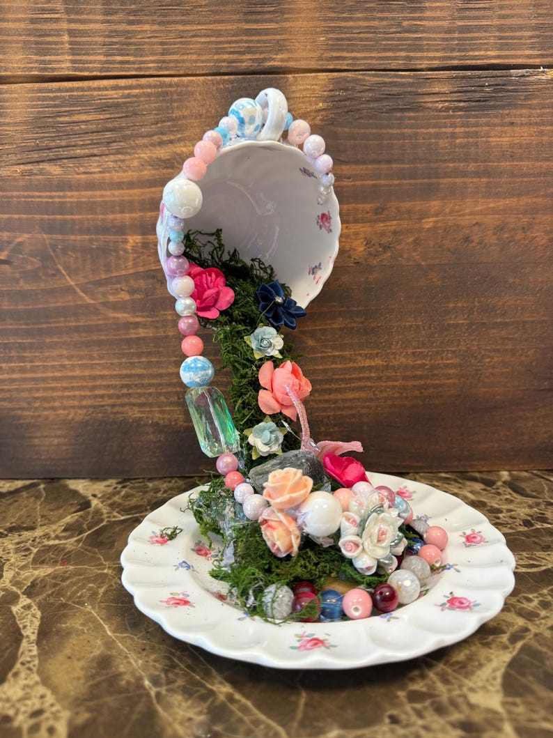 Teacup, Elavated Teacup, Teacup Floral Decor, Teacup Home Decor, Teacup ...