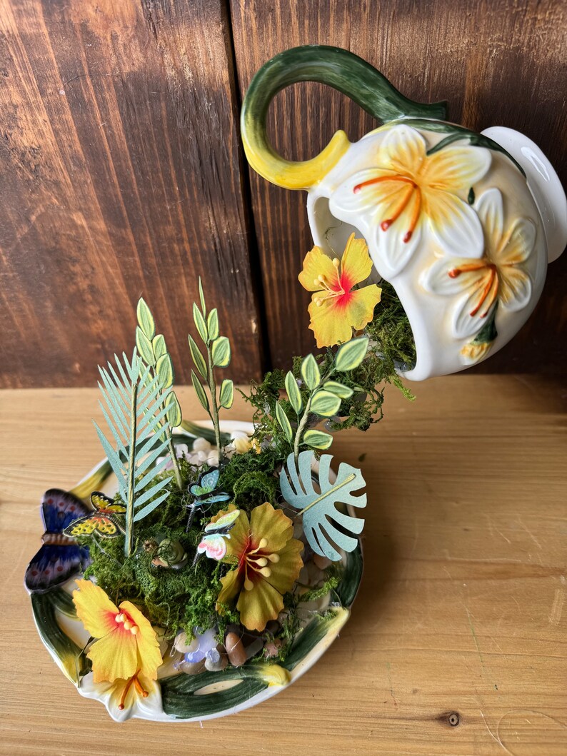 Floating Teacup Decor, Tea Cup Decor, Teacup Gift, Table Decor, Teacup ...