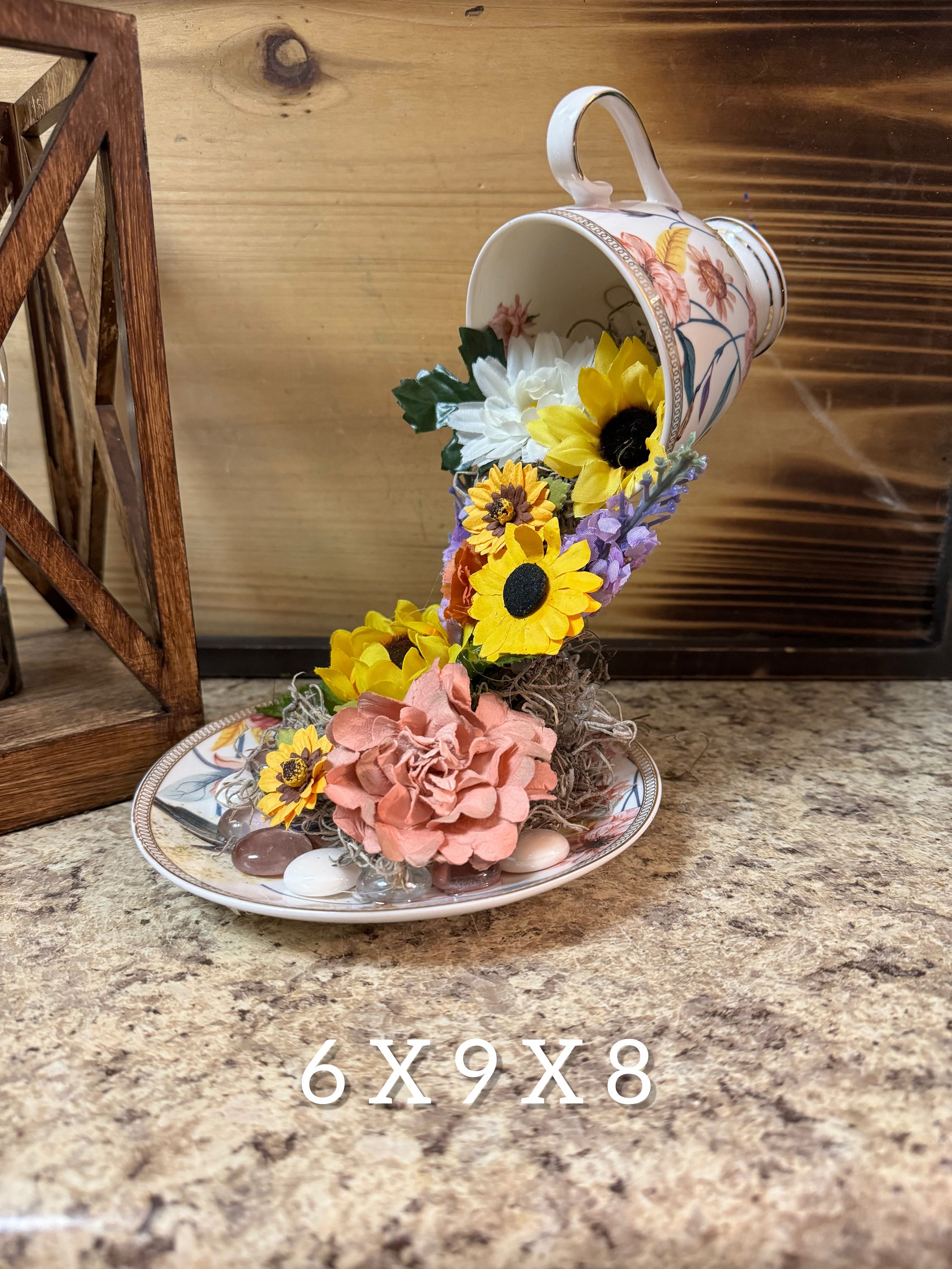 Floating Tea Cup, Floating Teacup, Teacup Floral Arrangement ...