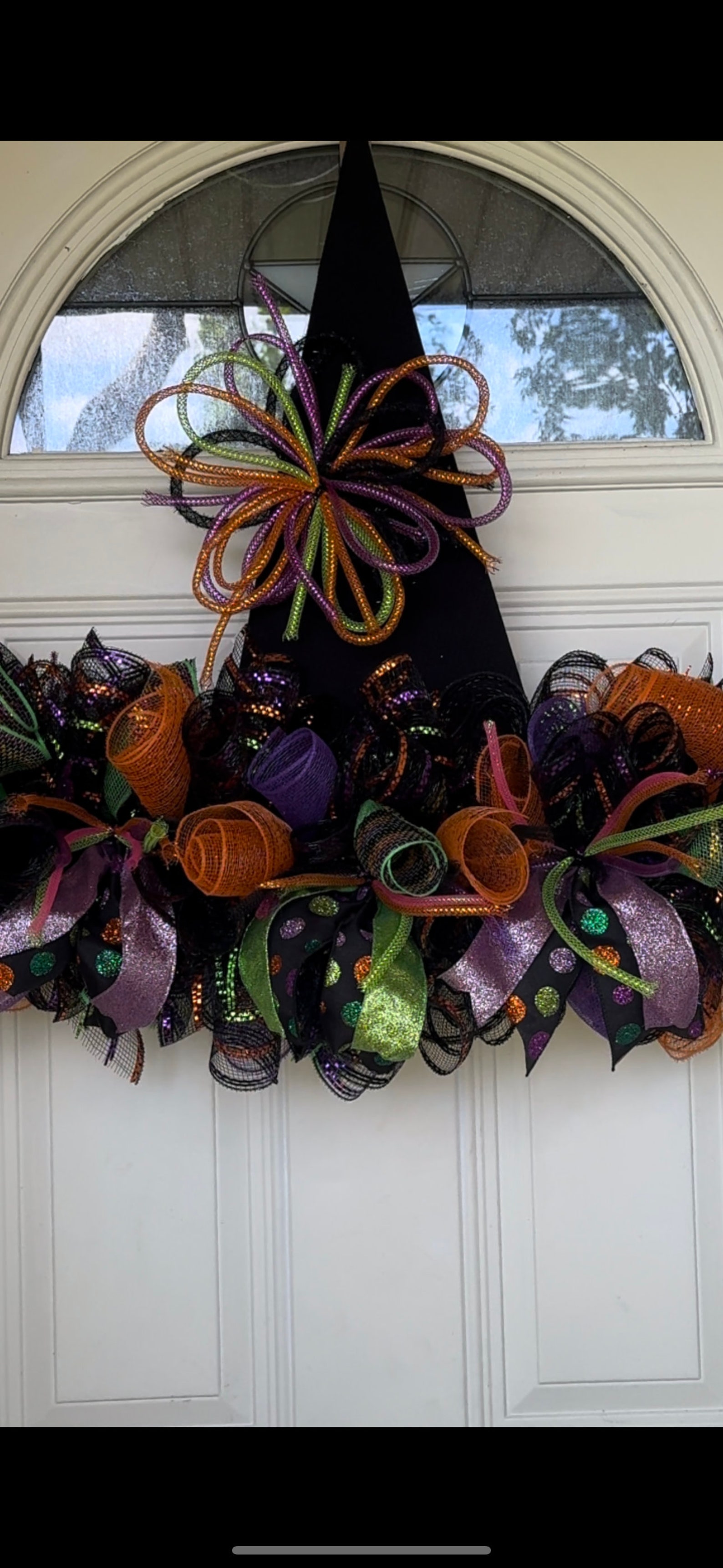 Witch Hat Wreath, With Hat Door Hanger, Witch Hat Decor, Colorful Home ...