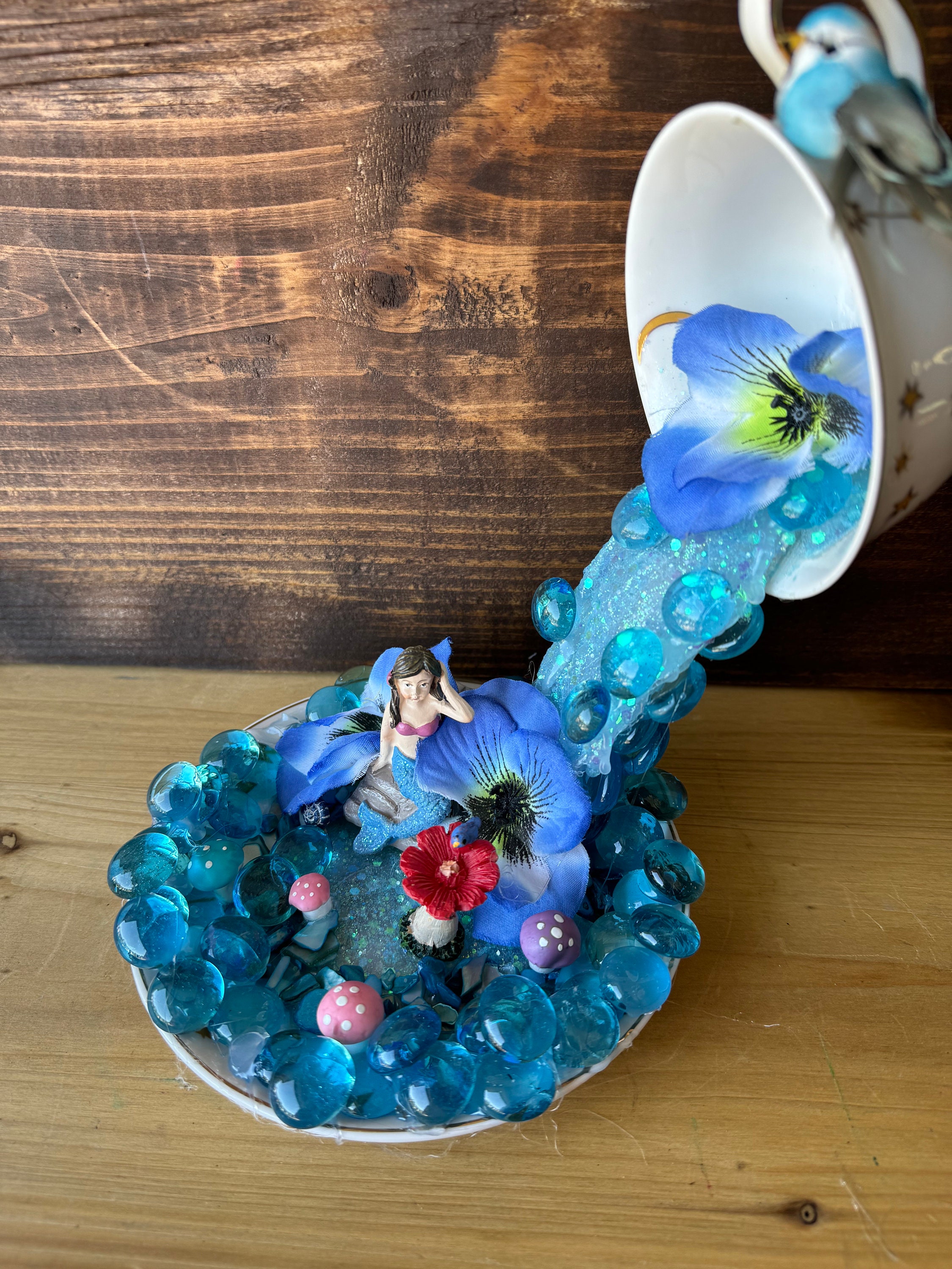 Tea Cup, Floating Tea Cup, Water Fall Teacup, Teacup Home Decor ...
