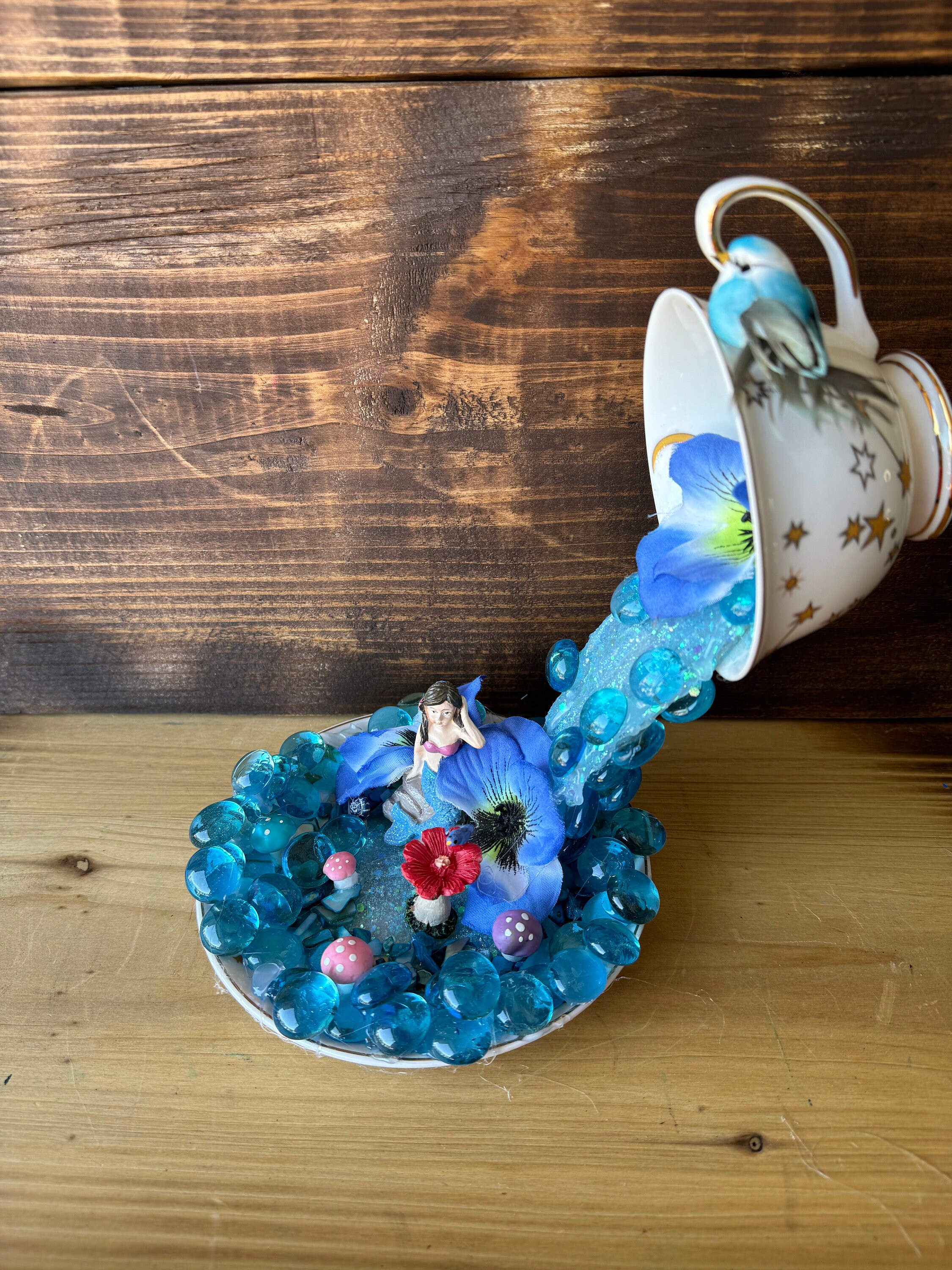 Tea Cup, Floating Tea Cup, Water Fall Teacup, Teacup Home Decor ...