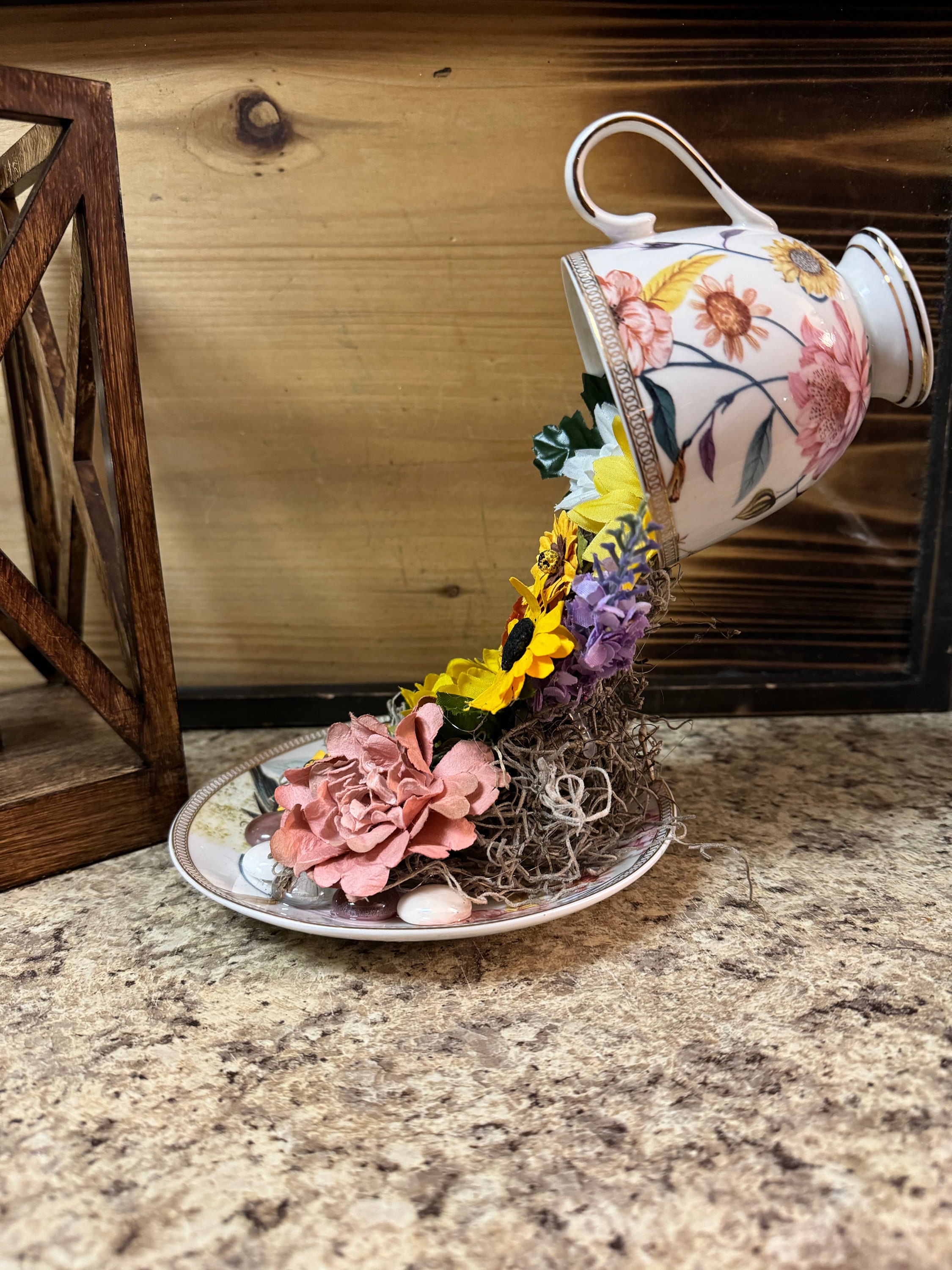 Floating Tea Cup, Floating Teacup, Teacup Floral Arrangement ...