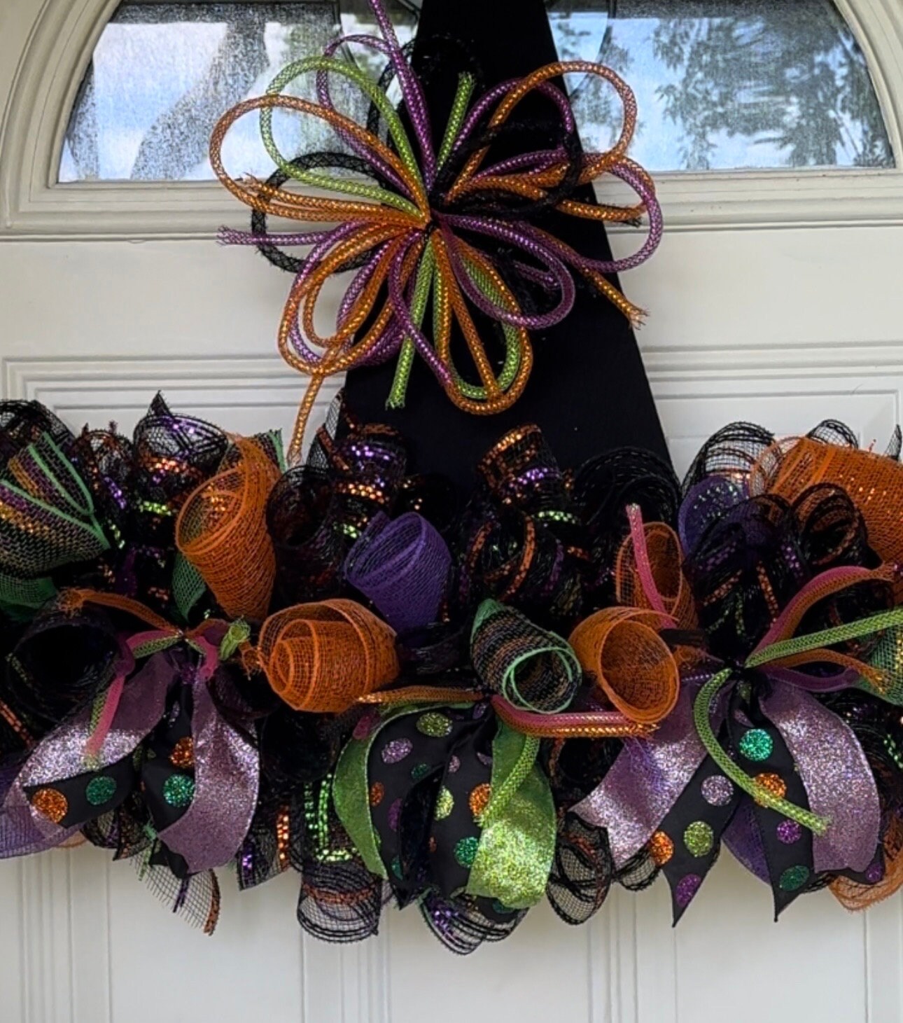 Witch Hat Wreath, With Hat Door Hanger, Witch Hat Decor, Colorful Home ...