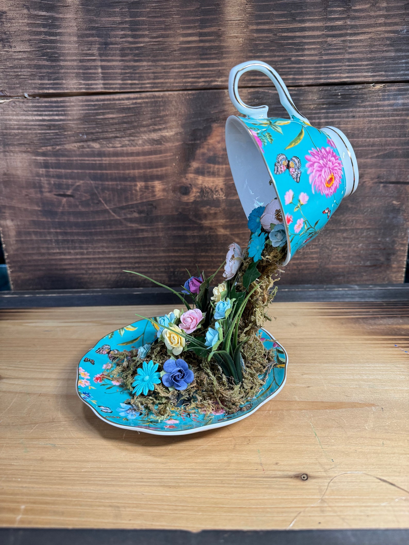 Teacup Floral Display, Floating Teacup, Floating Teacup Floral Display ...