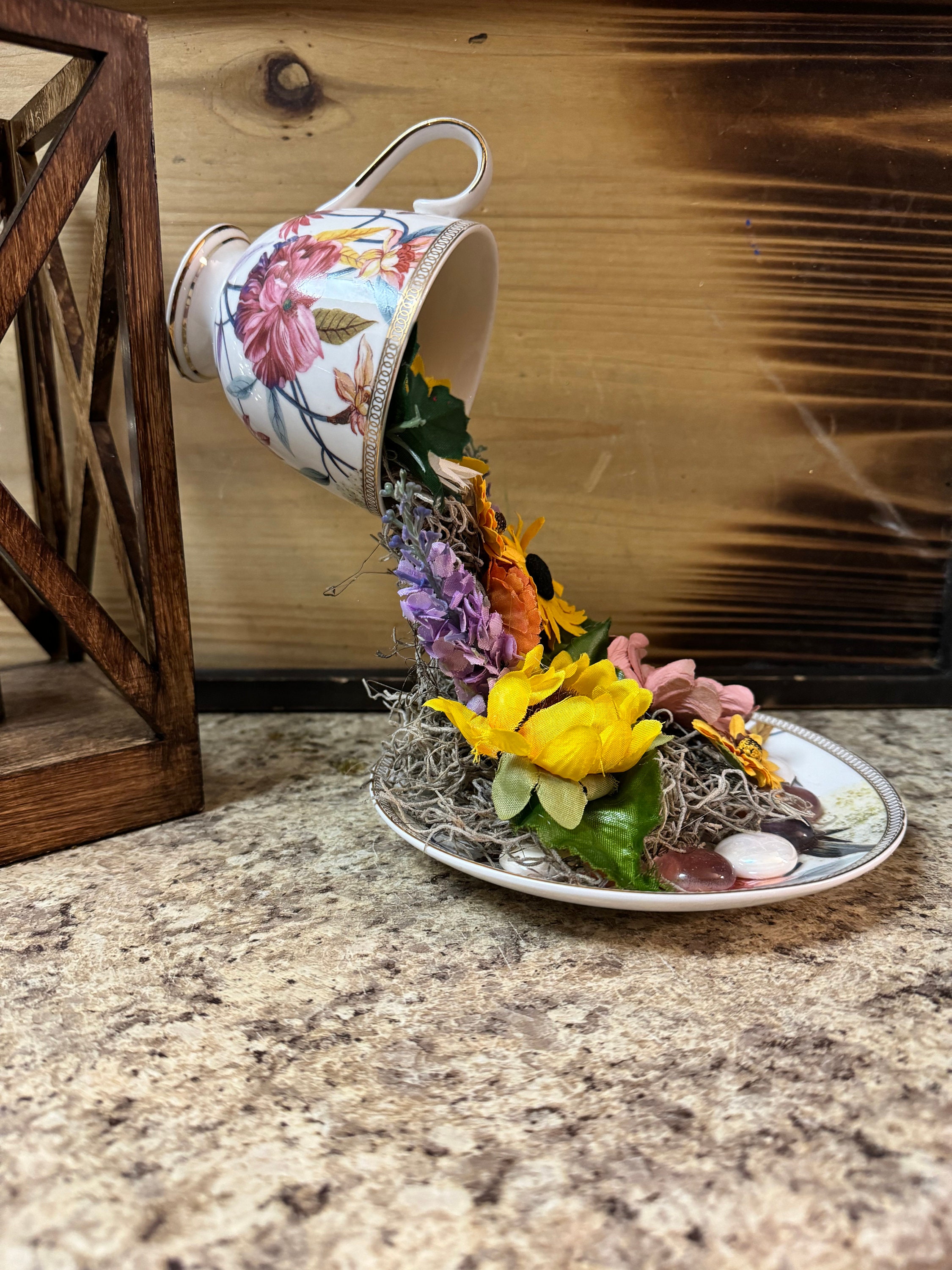 Floating Tea Cup, Floating Teacup, Teacup Floral Arrangement ...