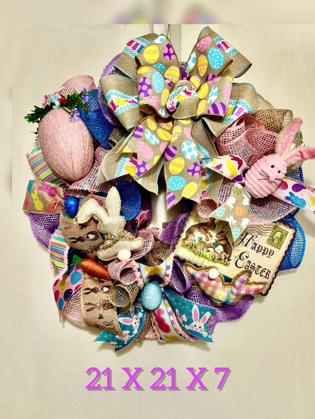 Easter Door Wreath, Wreath, Easter Home Decor, Easter Decor, Easter ...