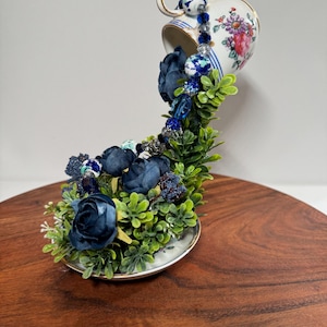 Teacup, Teacup Floral Arrangement, Faux Floral Arrangement, Teacup Gift ...
