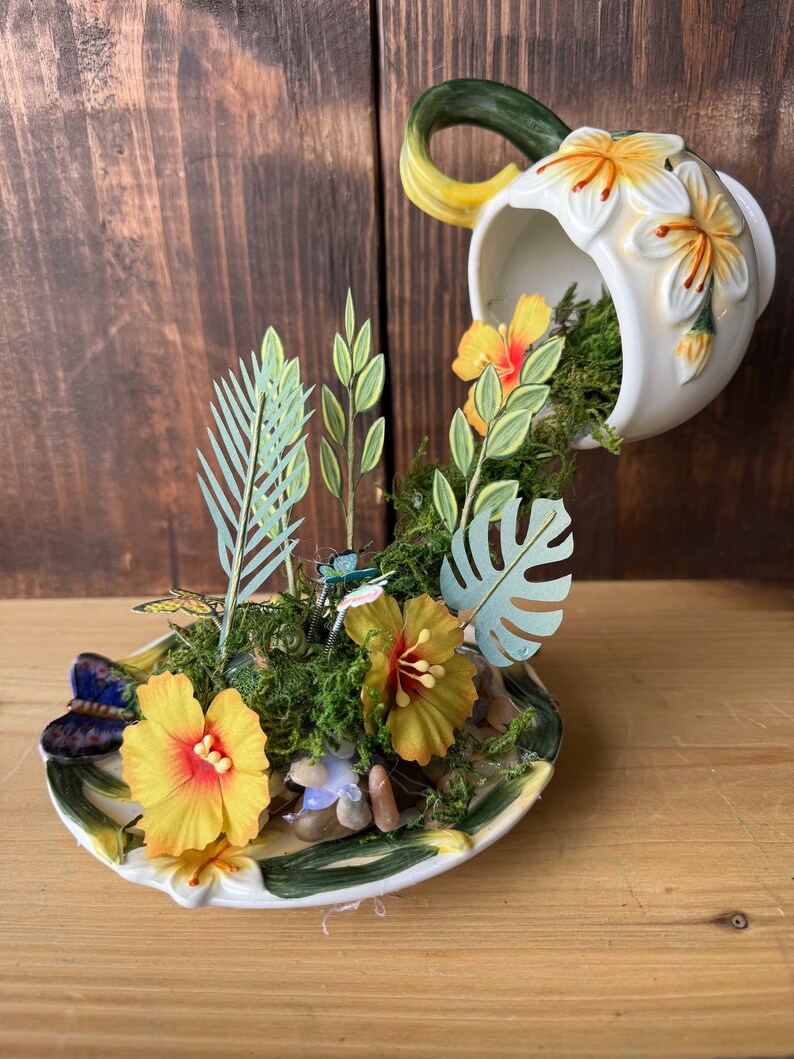 Floating Teacup Decor, Tea Cup Decor, Teacup Gift, Table Decor, Teacup ...