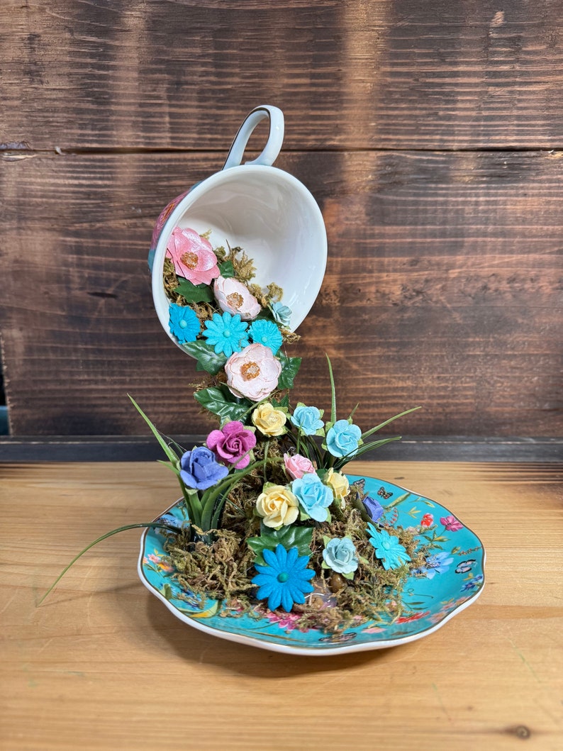 Teacup Floral Display, Floating Teacup, Floating Teacup Floral Display ...