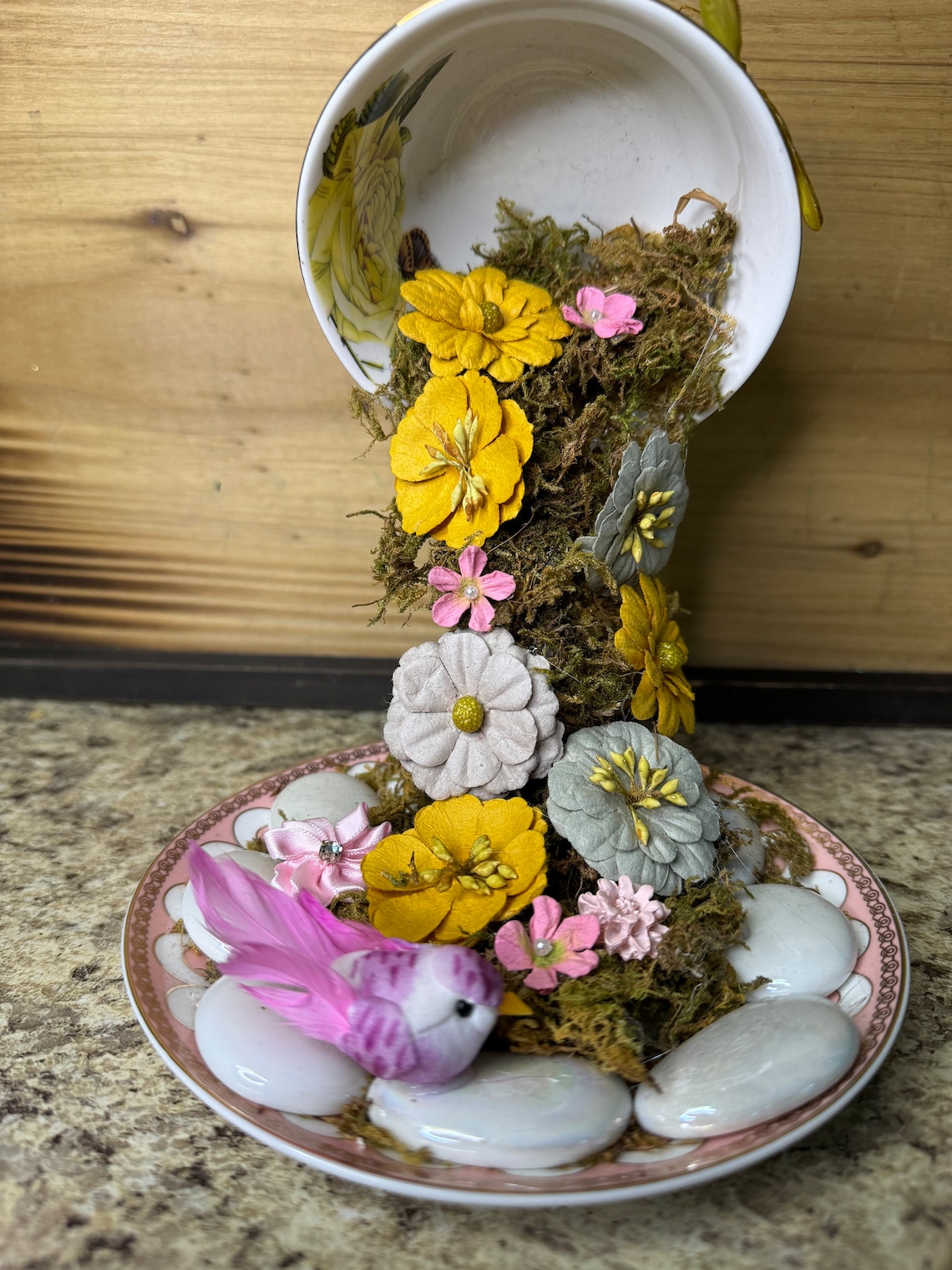 Tea Cup, Floating Teacup, Teacup Floral, Tea Cup, Teacup Gift, Gift for ...